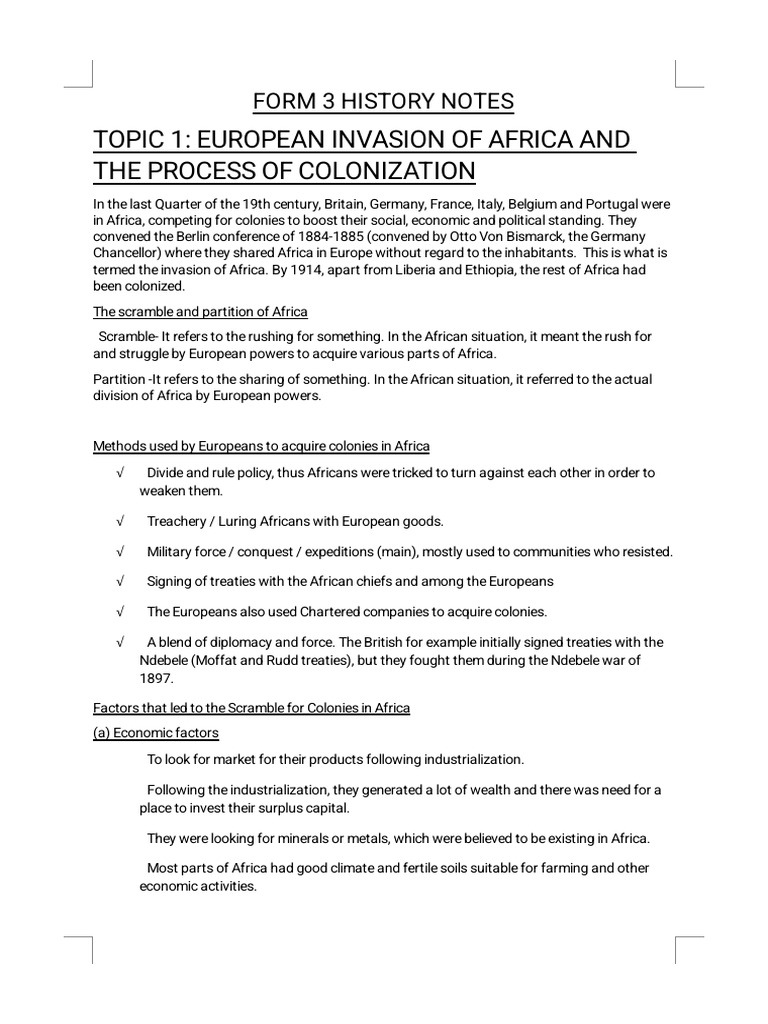 European Colonization of Africa | PDF