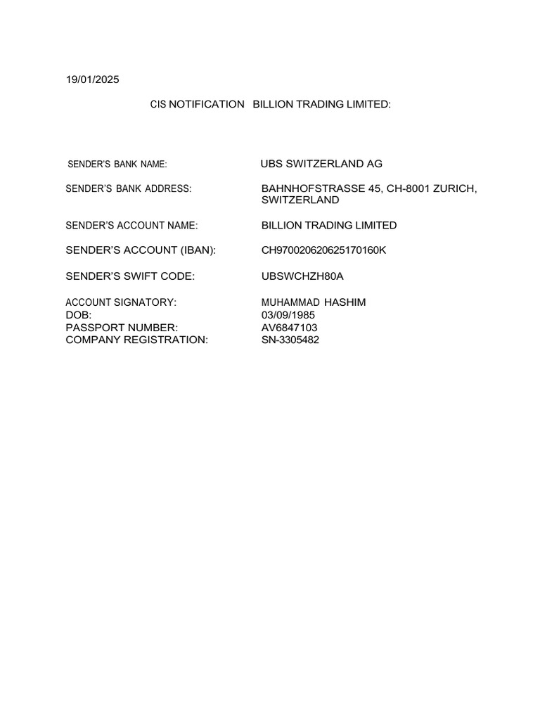 Cis Billion Trading v1 - 250515 - 083610 | PDF