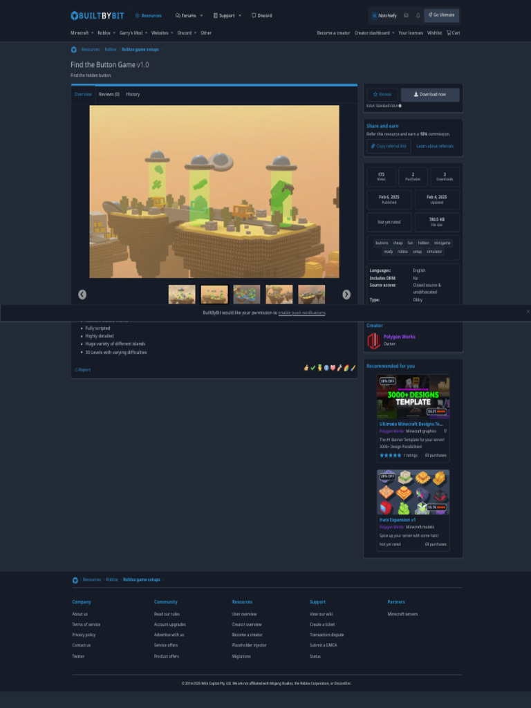 Find the Button Game Overview | PDF | Minecraft | Software