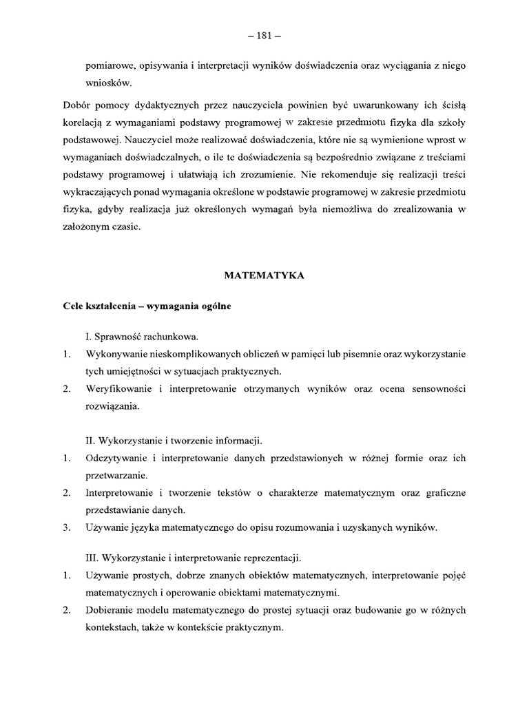 Podstawa Programowa 2025 SP | PDF