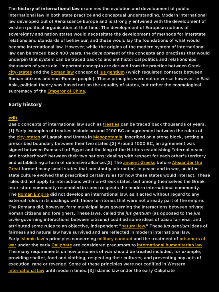 Evolution of International Law History | PDF | International Law | Justice