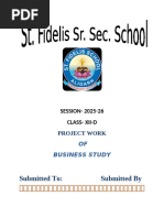 CBSE 12 Commerce Project | PDF