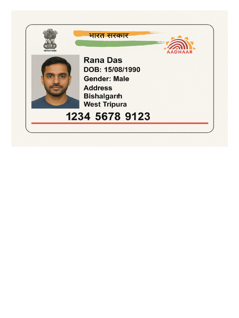 Rana Das Aadhaar Demo | PDF