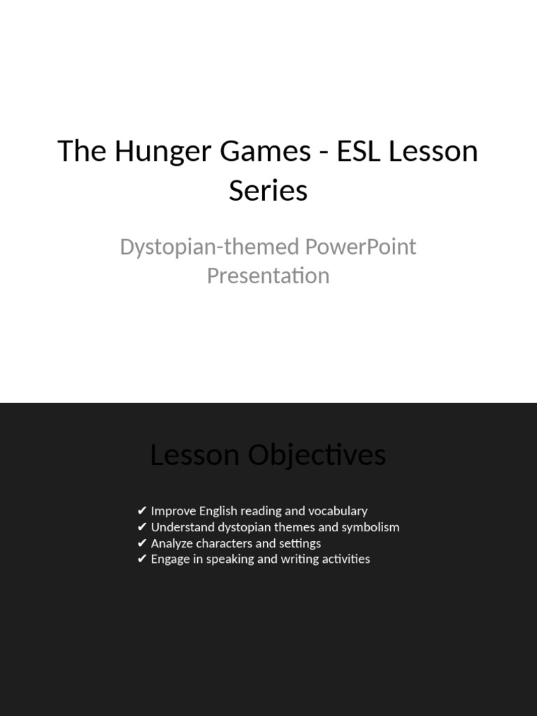 Hunger Games ESL Presentation | PDF