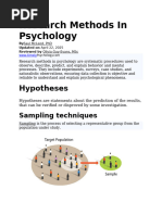AS Psychology Research Methods | PDF | Experiment | Hypothesis