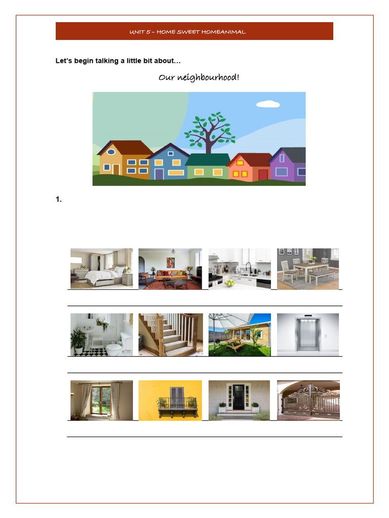 Home Vocabulary and Comparatives Guide | PDF | Room | Adjective