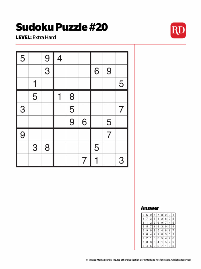 Sudoku 20 | PDF