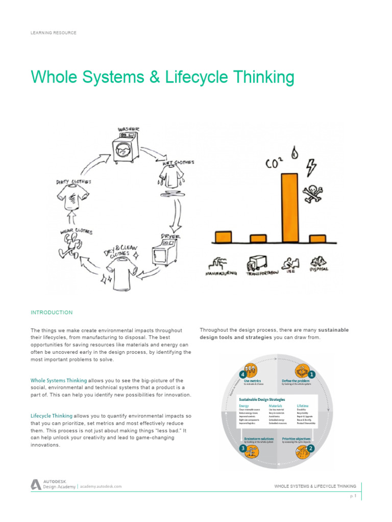 Whole Systems Lifecycle Thinking Introduction | PDF
