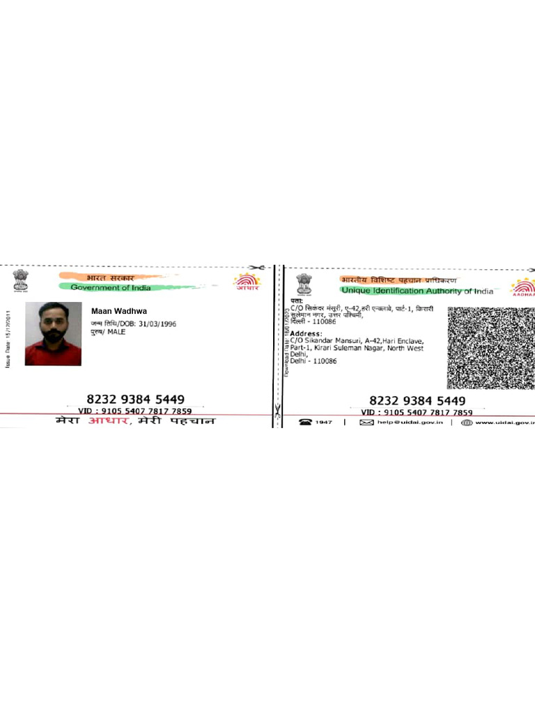 Aadhar | PDF