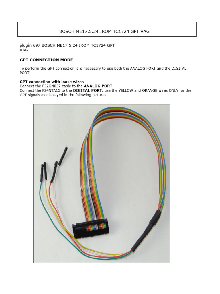 Bosch ME17.5.24 GPT Connection Guide | PDF