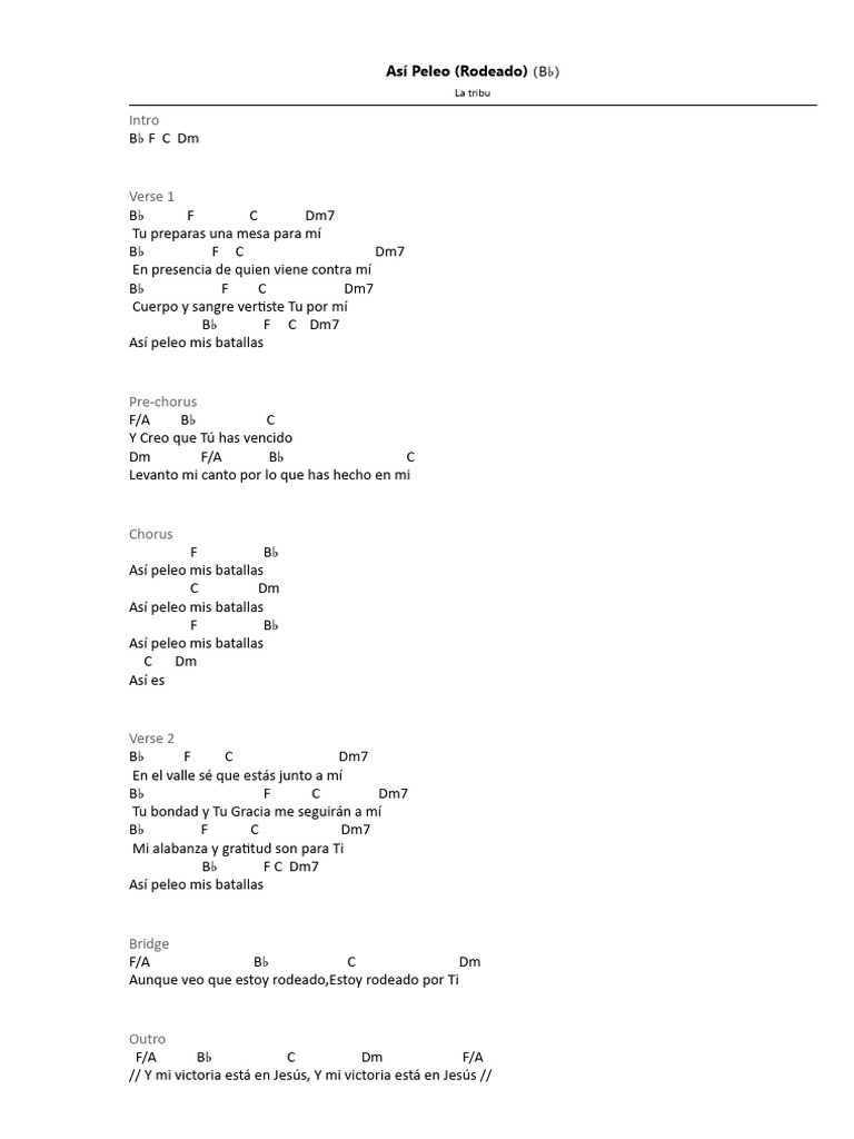 Así Peleo (Rodeado) (La Tribu) | PDF
