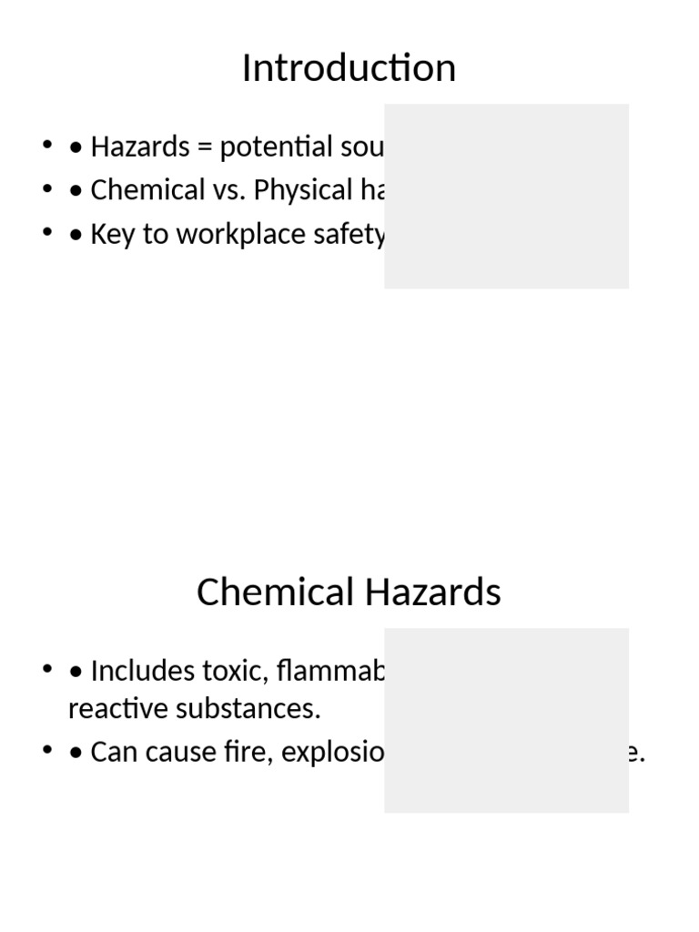 Image Enhanced Chemical and Physical Hazards Presentation | PDF