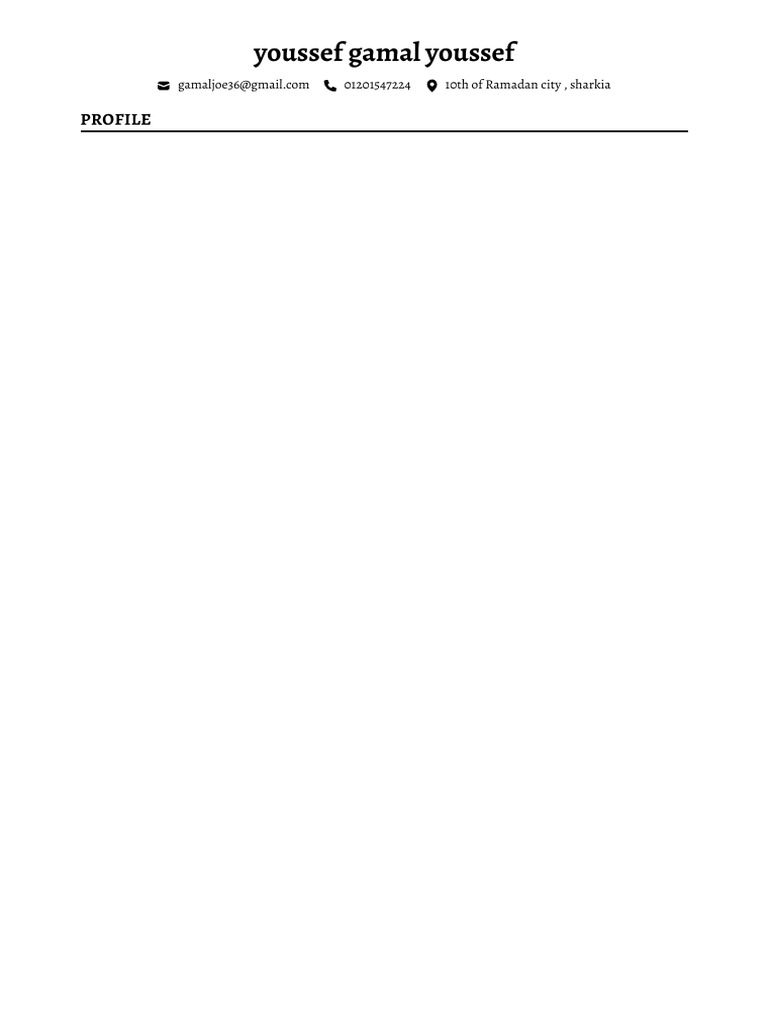 Youssef Gamal Youssef FlowCV Resume 20250601 | PDF