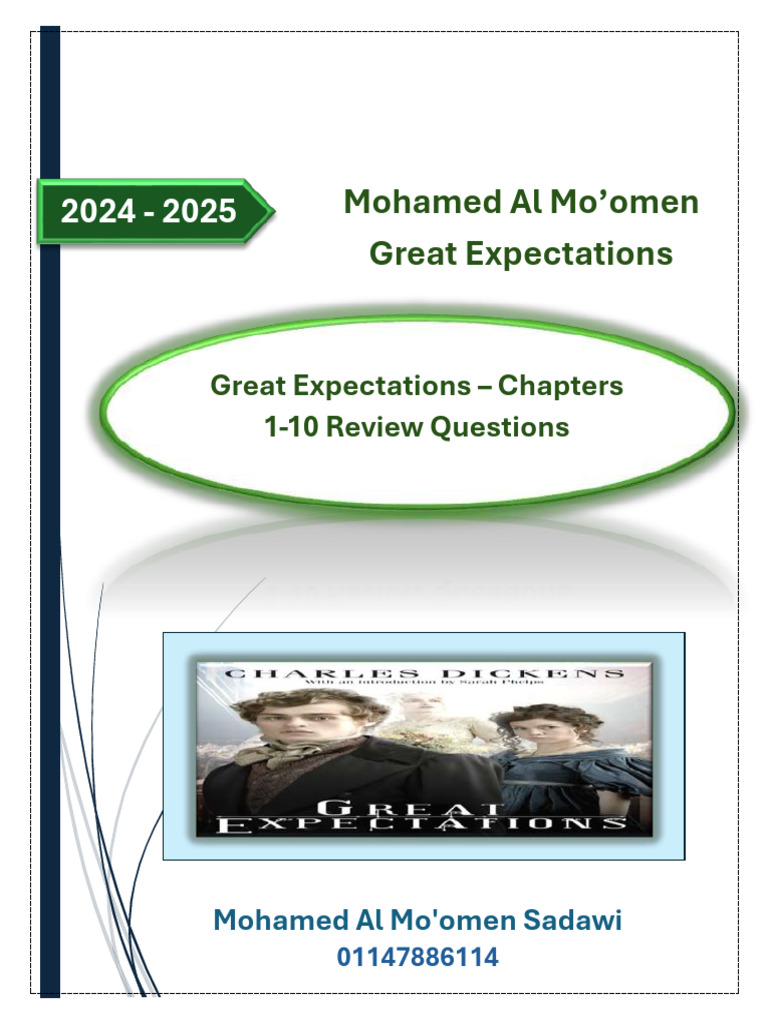 Great Expectations - Chapters 1-10 Review Questions | PDF | Great ...