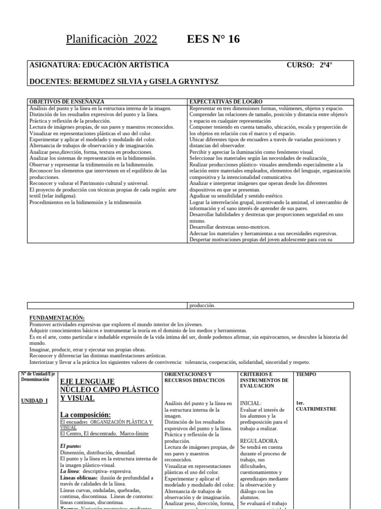 Planif.2º 3º Ees 9 | PDF | Color | Imagen