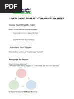 Habit Reversal Training Worksheet PDF | PDF
