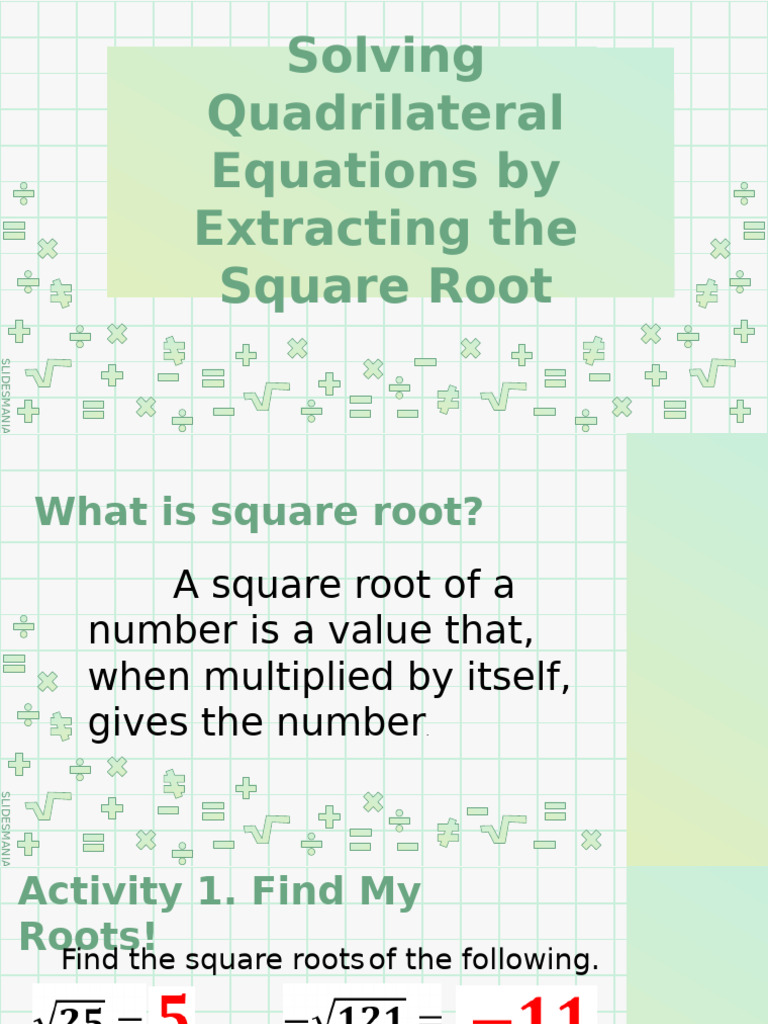 Solving Quadratic Equations Using Roots | PDF