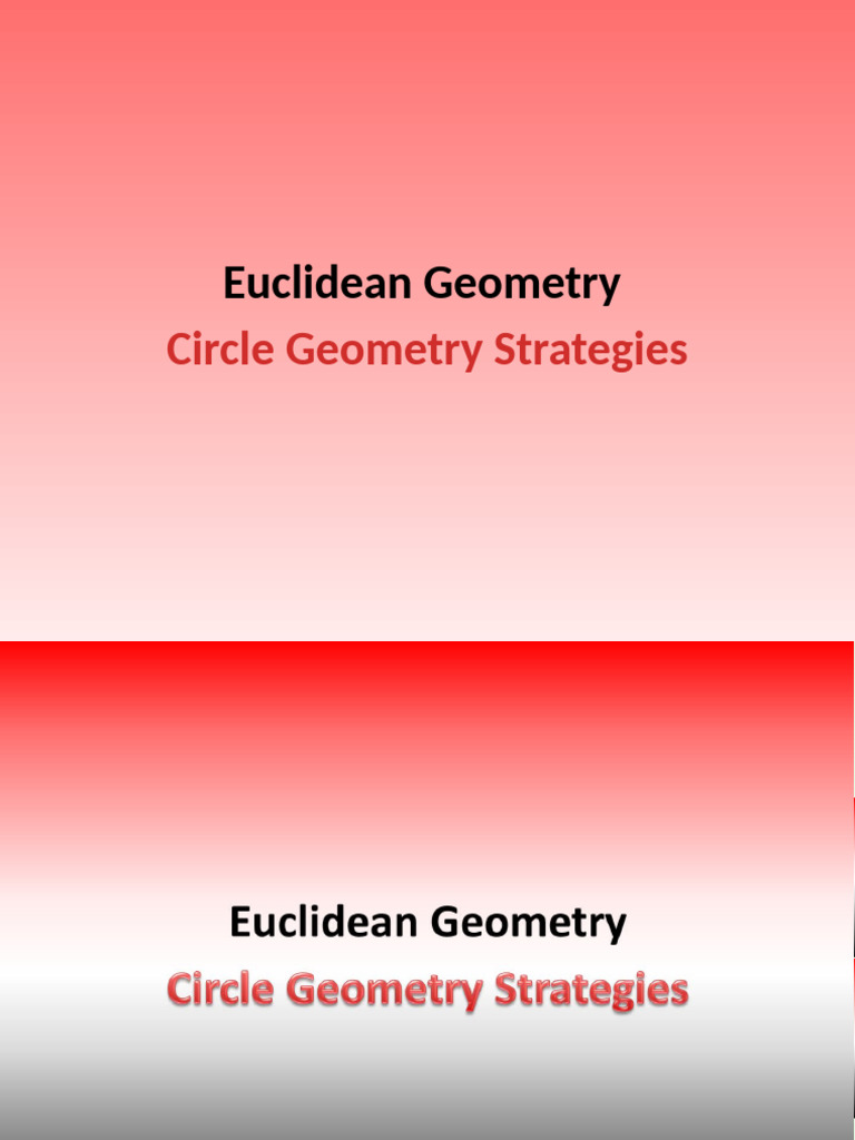 7.1 Circle Geometry Strategies | PDF | Geometry | Circle