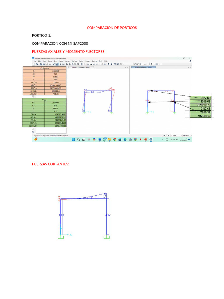 Comparacion de Porticos | PDF