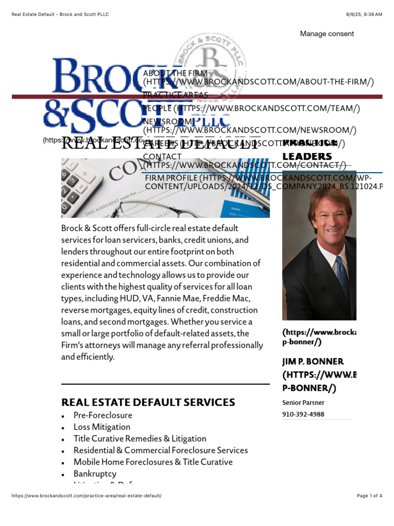 Brock and Scott Foreclosure Services | PDF | Foreclosure | Mortgages