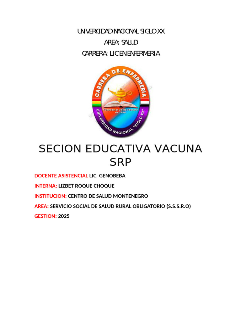 Informe SRP | PDF | Sarampión | Vacunación