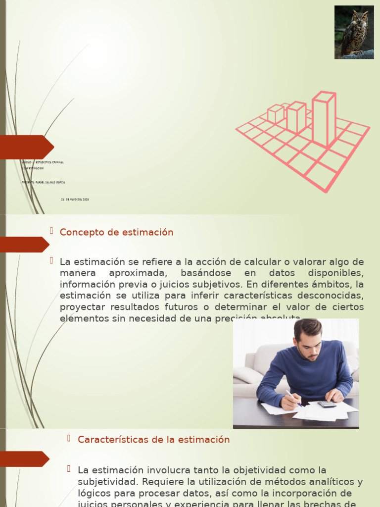 Diap. 1.1.8 Estimacion Rafa | PDF | Estadísticas | Toma de decisiones
