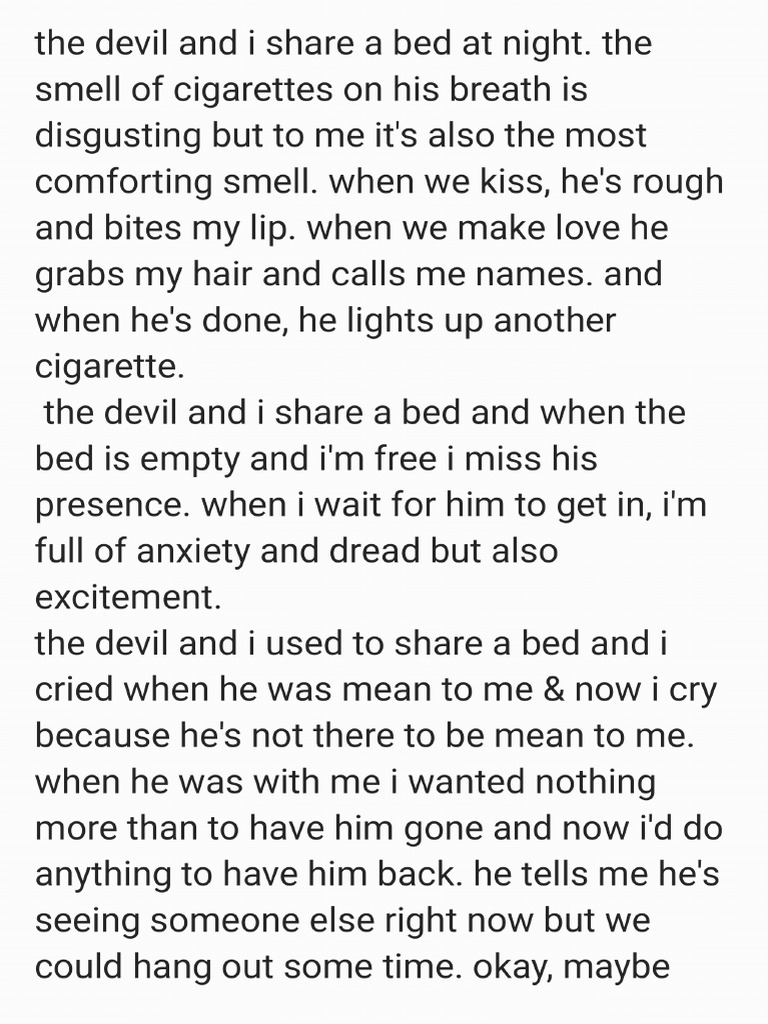 The Devil and I Poem | PDF