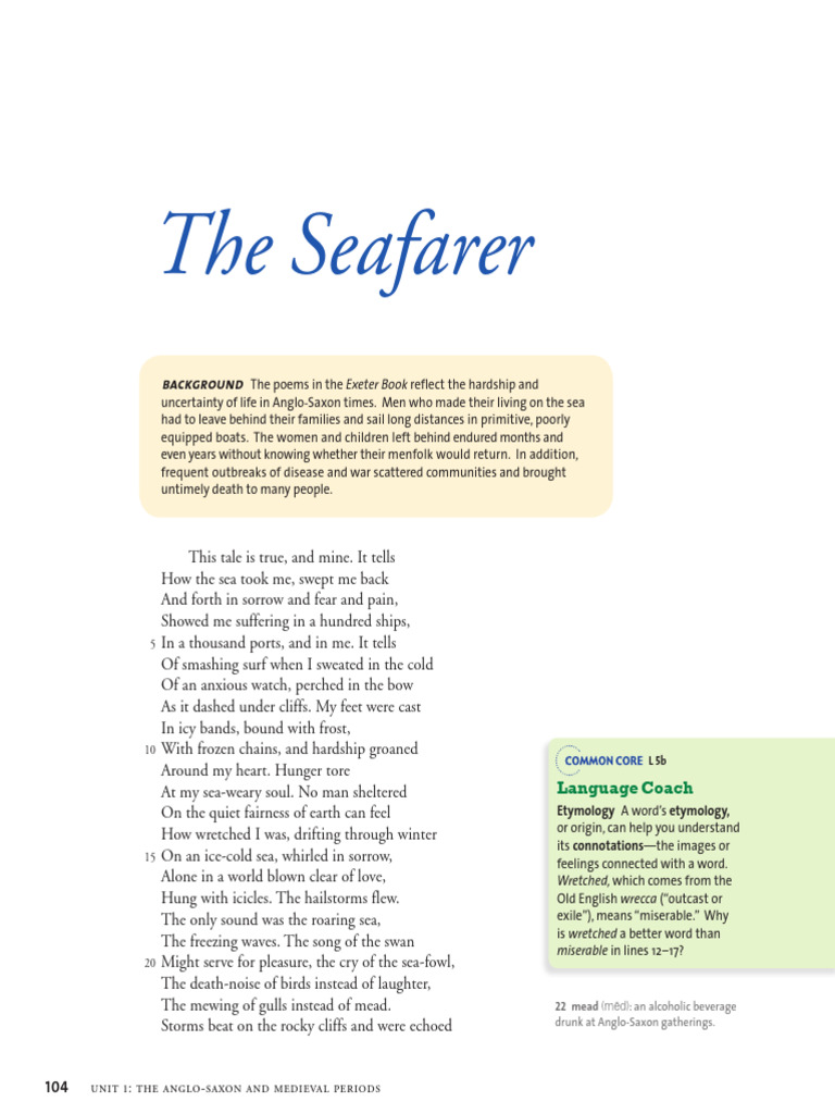 The Seafarer The Wanderer The Wifes Lament | PDF | Heaven