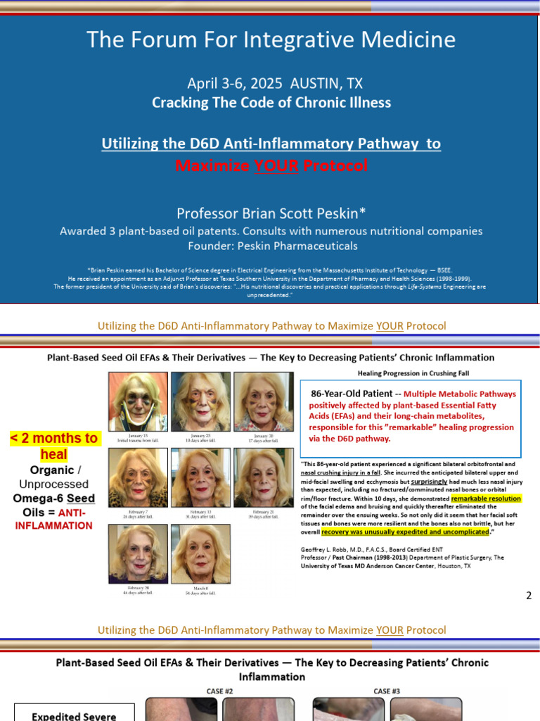 Prof. Brian Peskin's TFIM Presentation | PDF | Omega 3 Fatty Acid | Lipid