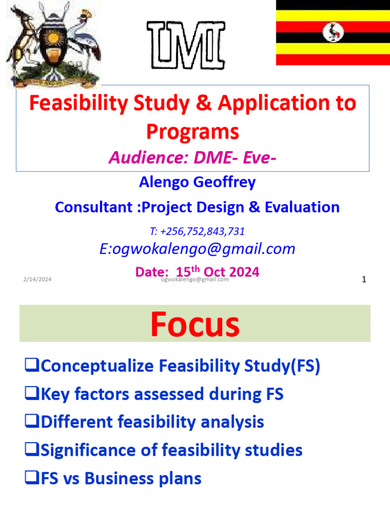 Feasibility Study & Application To Programs | PDF | Feasibility Study | Income