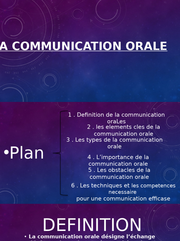 Support de La Communication Orale | PDF | la communication | Communication non verbale