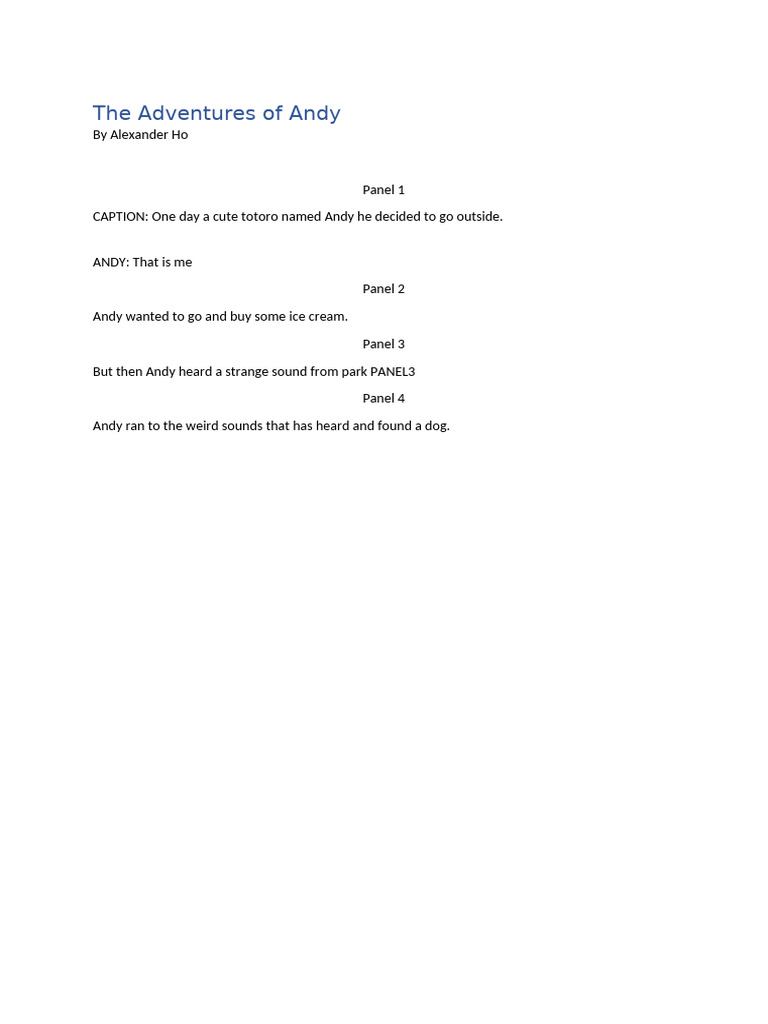 The Adventures of Andy | PDF