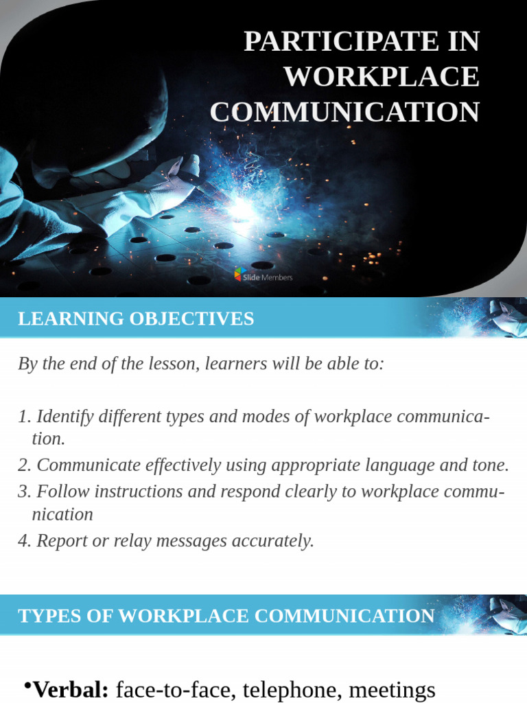 Effective Workplace Communication Skills | PDF
