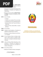 50 Anos Programa Das Actividades Gerais | PDF | Angola | Ministério (departamento governamental)