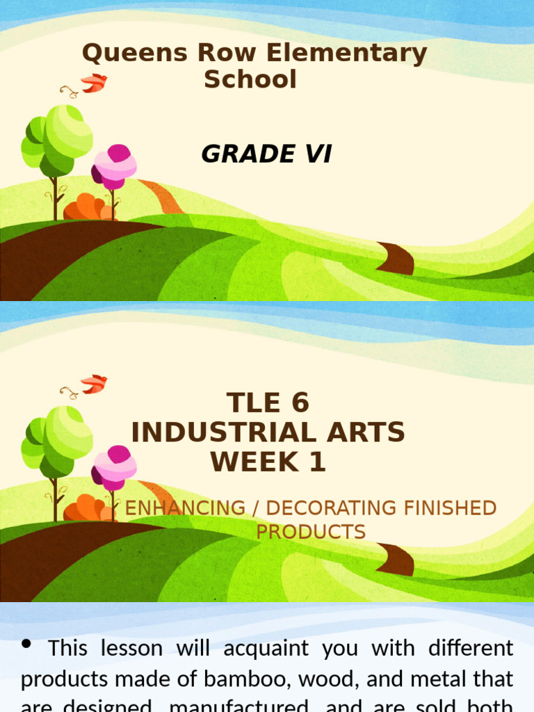 Tle 6 Industrial Arts Week 1 Day 2 | PDF | Paintings | Decorative Arts