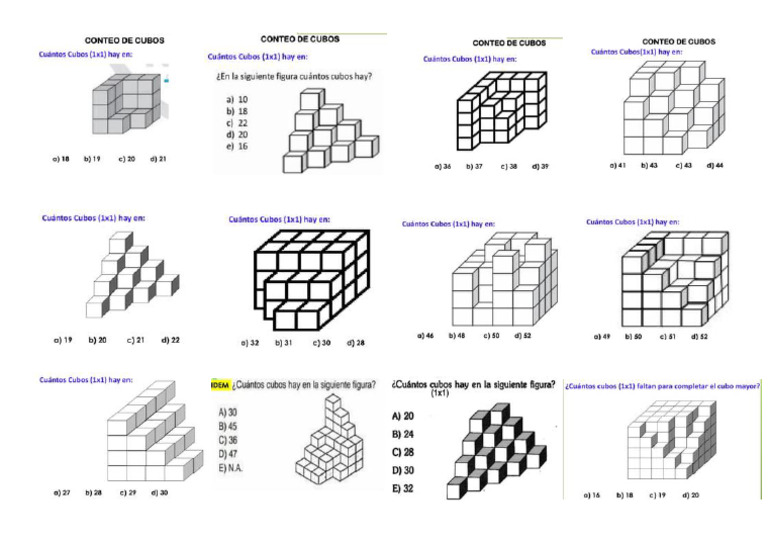 Conteo de Cubos 4° | PDF