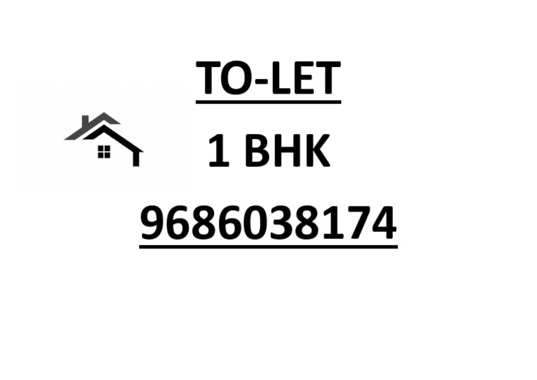 To-Let 1 BHK 9686038174 | PDF