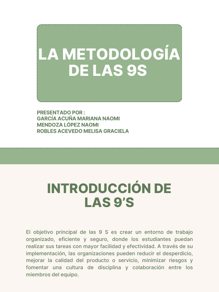 Metodología 9S | PDF