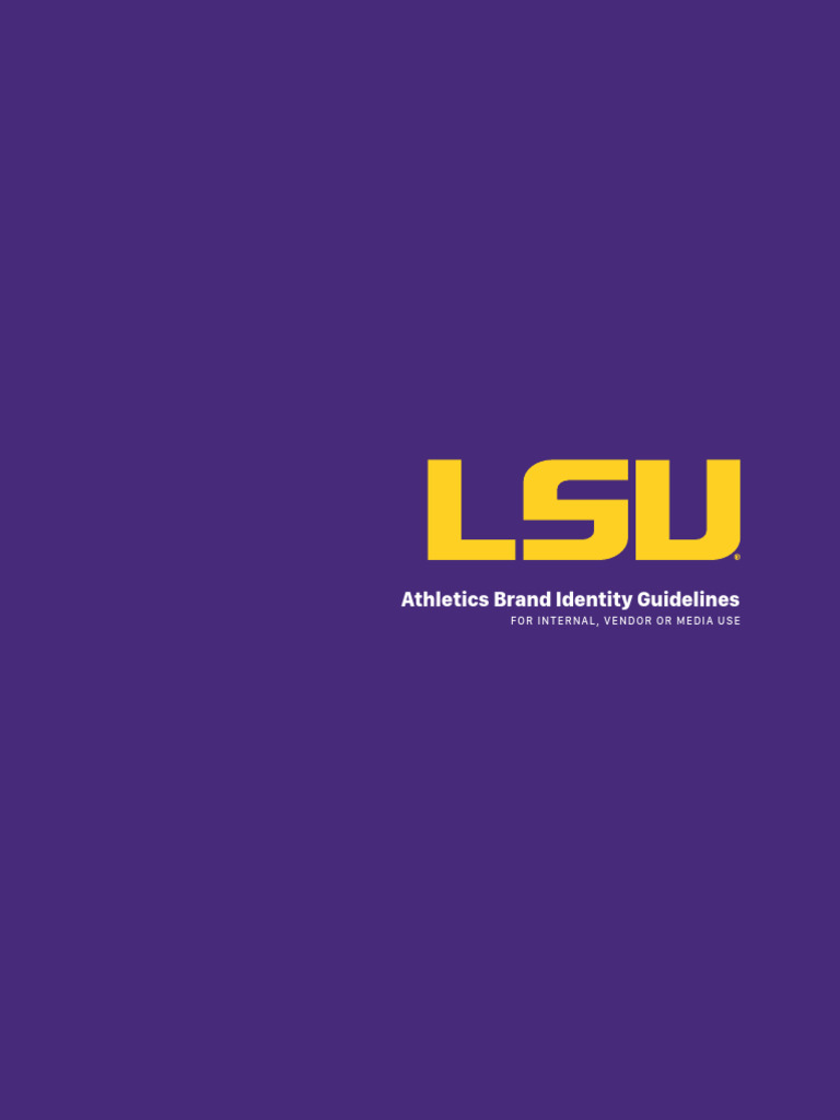 LSU Athletics Brand Identity Guide | PDF | Typefaces | Logos