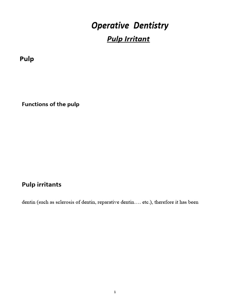My Lec.4 Operative Dentistry | PDF | Human Tooth | Dentin