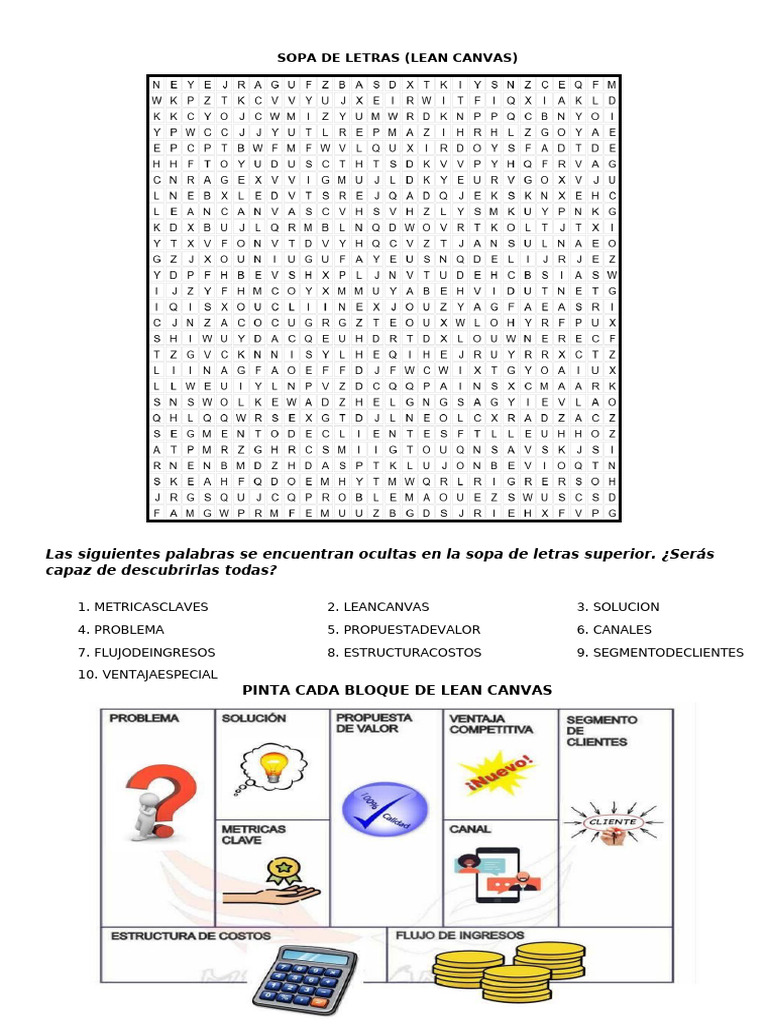 Sopaletras-Primero Lean Canvas | PDF
