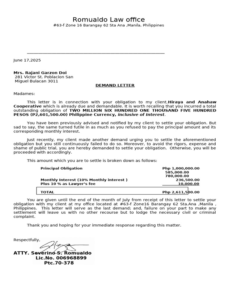 Demand Letter1 | PDF
