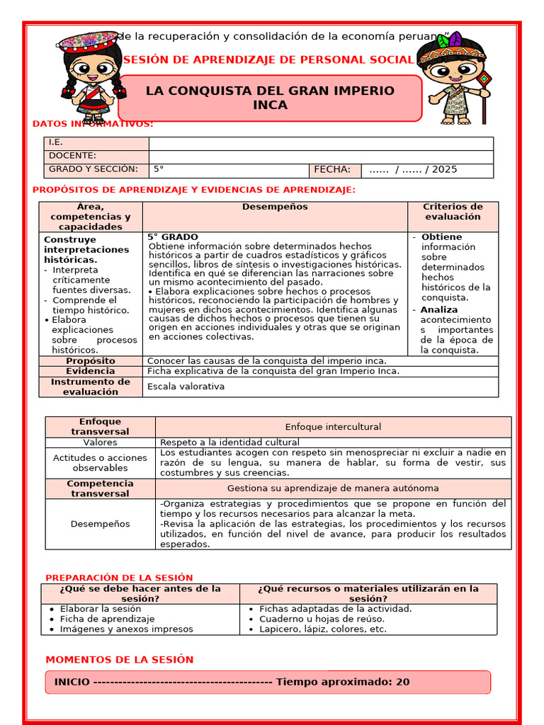 Ses-Juev-Ps-La Conquista Del Gran Imperio Inca | PDF | Imperio Inca ...