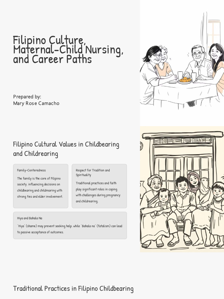 Filipino Culture Maternal Child Nursing and Career Paths | PDF ...