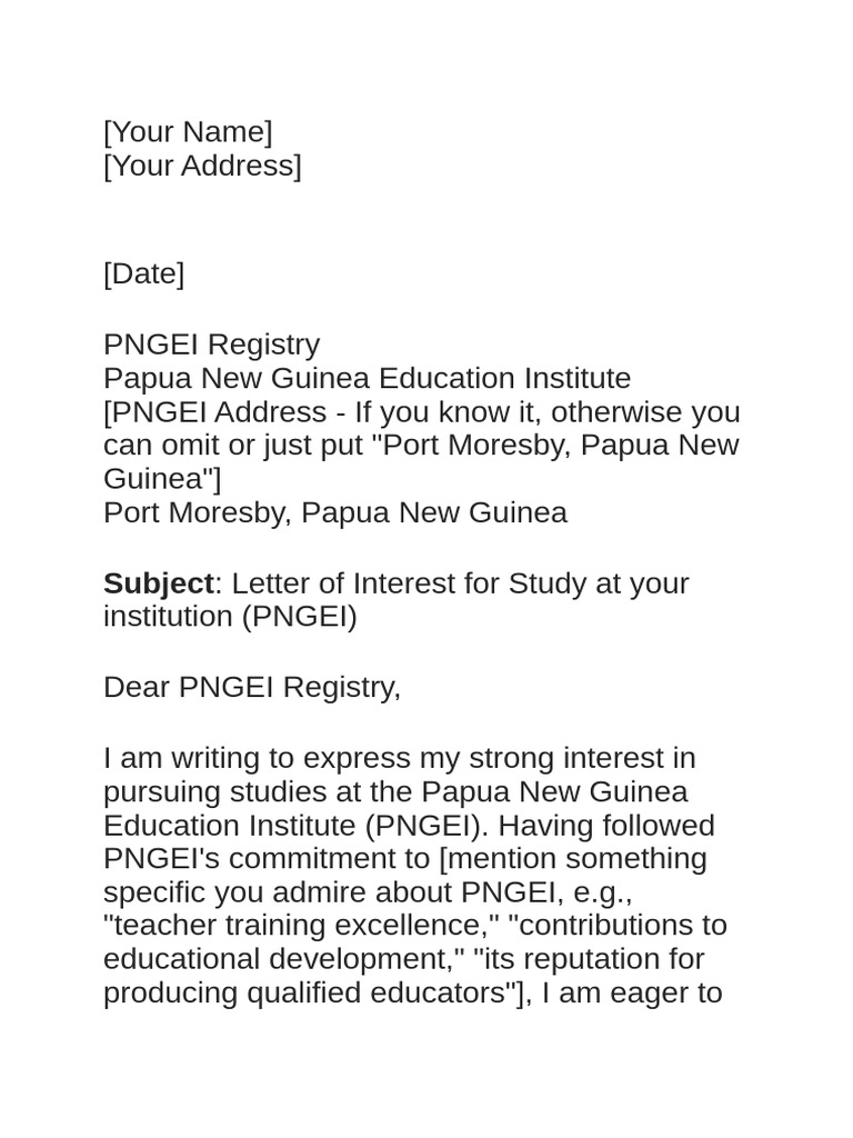 Interest Letter George Yobi | PDF