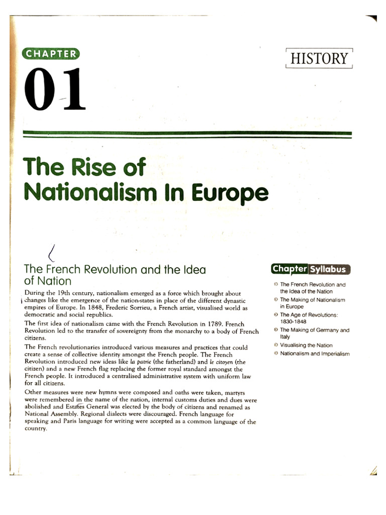 Rise of Nationalism in Europe Lesson | PDF