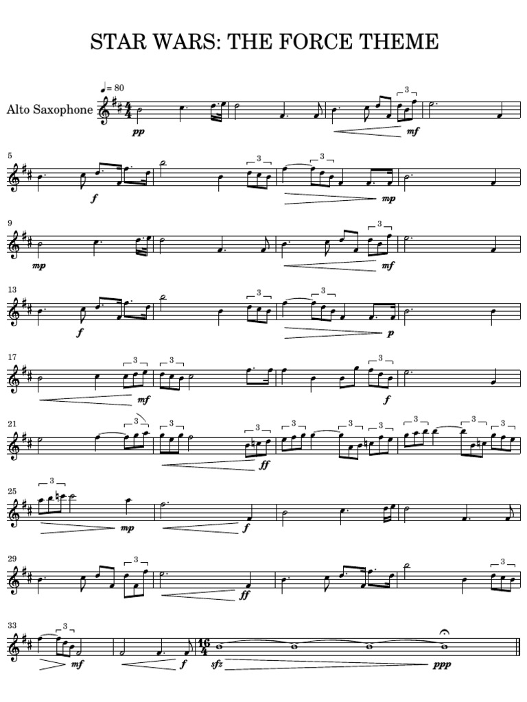 Star Wars - The Force Theme | PDF
