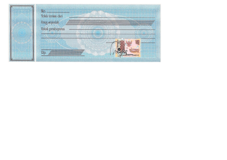 Kwitansi Kios Pasar | PDF