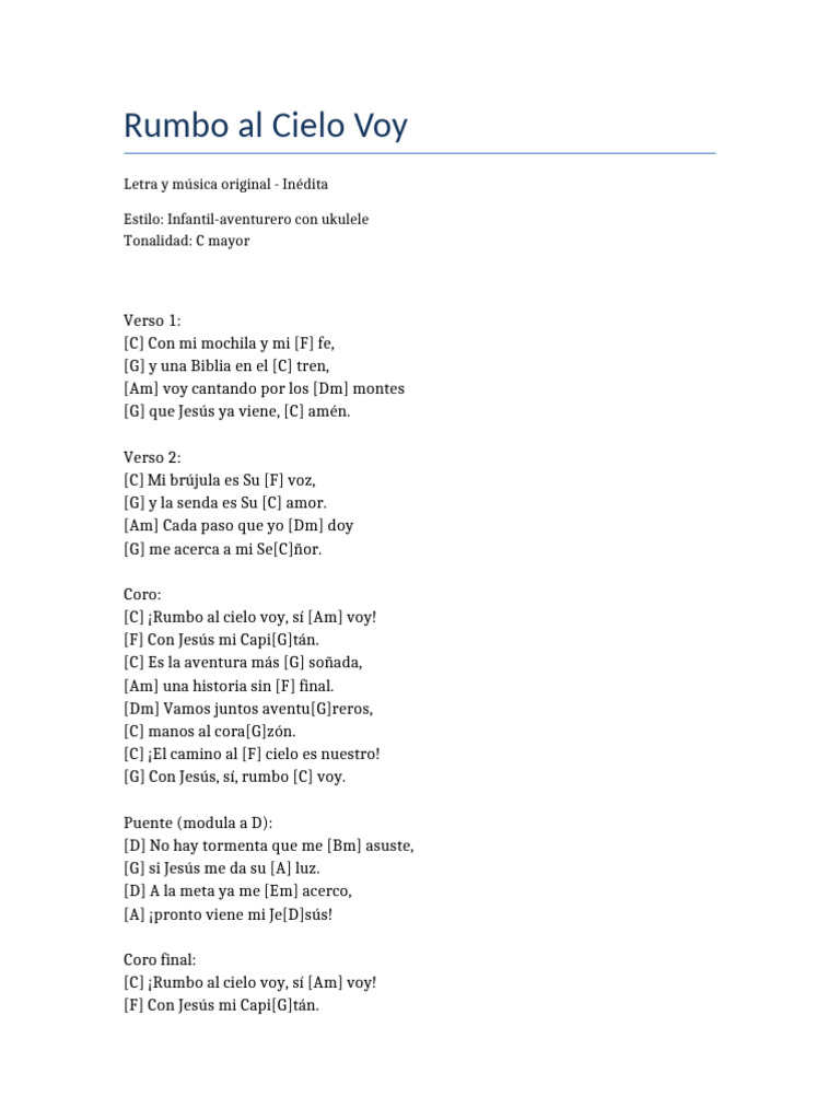 Rumbo Al Cielo Voy | PDF