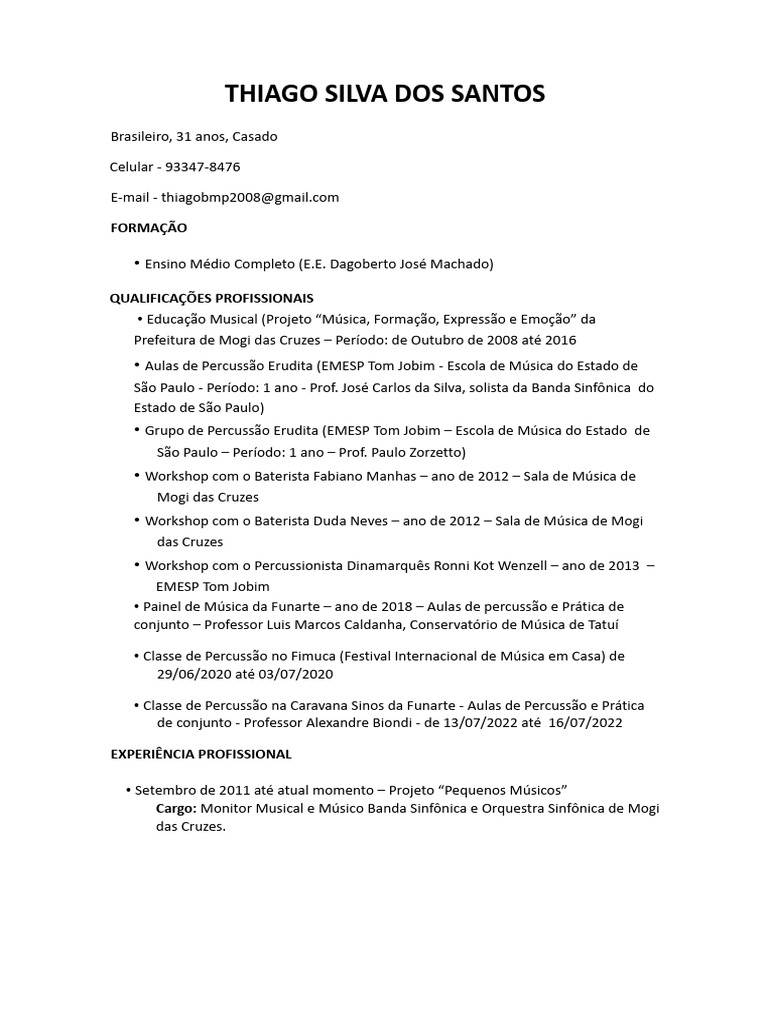 Cópia de Currículo Thiago 2023 | PDF